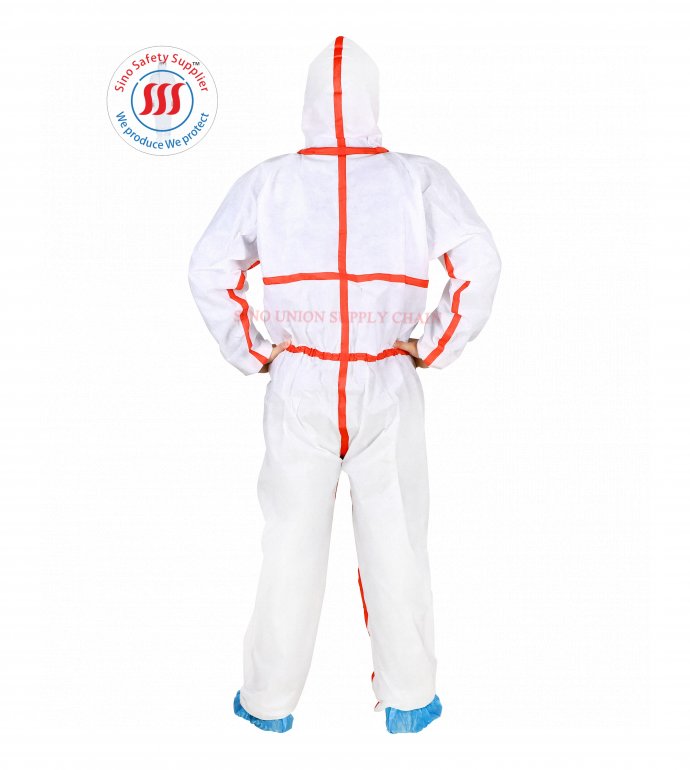 microporous film disposable coverall with taped seams