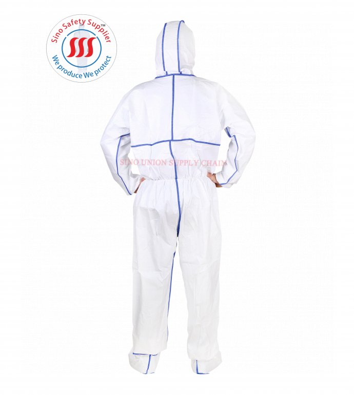 type 5 6 microporous film disposable coverall with bounded seams coverall