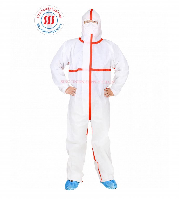 microporous film disposable coverall with taped seams